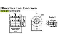 China 154mm PM/31021 Industrial Air Spring Single Convolution  2-3/4