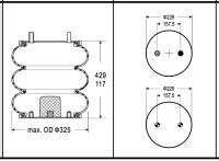China W01-358-8018 Firestone Air Springs 3B8018 Refer to Contitech FT 330-29 434 for sale
