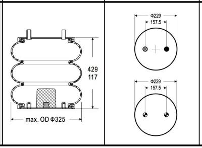 China W01-358-8018 Firestone Air Springs 3B8018 Refer to Contitech FT 330-29 434 for sale