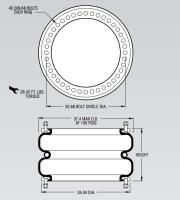 China W01-358-9602 Firestone Industrial Air Springs Contitech FD 5450-28 RS Weight 33 kg for sale