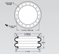 China FD 960-22 RS Continental Bellows Double Convolution Air Actuator W01-358-7191 for sale