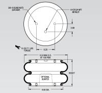 China W01-358-7184 Firestone Air Spring 3/4 NPT Style 22 Rubber Bellows W01-358-0226 for sale