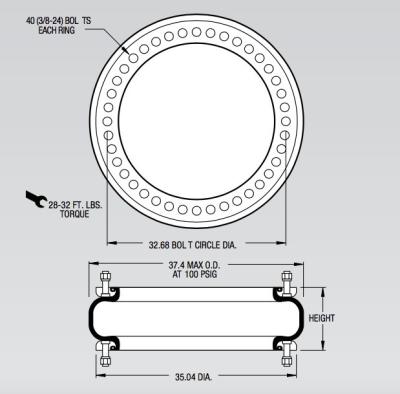 China FS 5450-16 RS Continental Industry Single Convolution Air Spring W01-358-9601 for sale