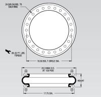 China FS 1330-11 RS Industrial Air Spring Shocks Firestone W01-358-7197 for sale