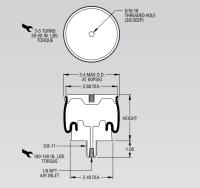 China W02-358-3003 Style 1M1A-1 Suspension Air Spring Bags With Brass Stud 1/8 NPT for sale