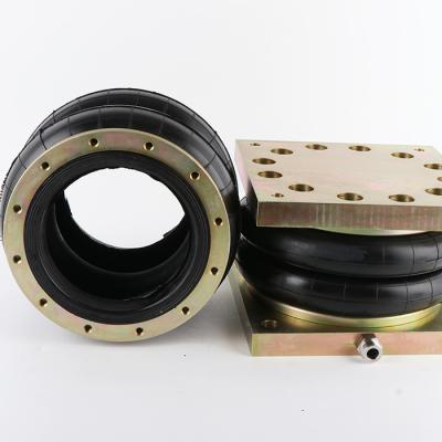 China Aluminum Alloy And Rubber Industrial Air Spring 300170H-2 Double Convoluted Rubber Bellows for sale