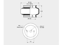 China 176120K-1 Air Suspension Spring Single Convoluted Bags For Band Saw Pallet Dis-Mantlers for sale