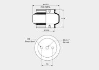 China Single Convoluted Industrial Air Spring 155146K-1 For Board and Scrap Handling Conveyors for sale