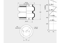 China 176180K-2 Aluminum Alloy And Rubber Industrial Air Spring For Revolving Sorting Tables for sale
