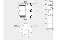 China Aluminum Plate Suspension Air Spring 142187K-2 Double Convoluted For Changing Car for sale