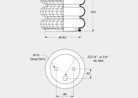 China 255322J-3 Industrial Air Spring Triple Convolutions Air Lift Bag​ 0.7Mpa Max 270mm for sale