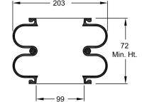 China W01-R58-4045 Inidustrial Air Springs DUNLOP SP 253 Rubber Bellows 8X2 for sale