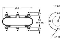 China DUNLOP SP 2623 10X1 Steel Double Convoluted Air Bag W01-R58-4057 for sale