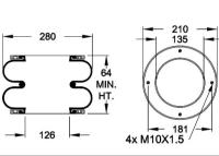 China DUNLOP SP 1538 Industrial Air Spring 10