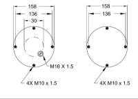 China SP 1539 Firestone Air Bag Spring W01-R58-4086 With Eccentric Stomata Air Fitting M16X1.5 for sale