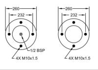 China W01-R58-4060 Industrial Air Springs 12X1 DUNLOP SP 1640 Air Bags for sale