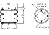 China DUNLOP SP 2666NB PNEUMATIS DB12315 Industrial Air Spring Firestone Bags W01-R58-4037 for sale