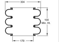 China W01-R58-4046 Firestone Rubber Industrial Air Spring DUNLOP 12 X 3 NEUMATIS DB1235 for sale