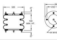 China W01-R58-4062 Suspension Air Spring DUNLOP SP1542NB SISU TRUCK 1541110500 for sale