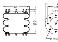 China W01-R58-4091 Airbag Coil Spring Replacement DUNLOP SP1642 Air Lift Bags 3B4091 for sale