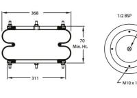 China Firestone Air Bag Kit W01-R58-4075 Air Bag Helper Springs 14 1/2 X 2 DUNLOP SP 257 for sale