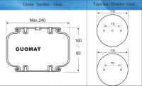 China W01-358-7605 Firestone Air Spring Shocks Style 116-1 For Pipe Crawler 3/4 NPT for sale