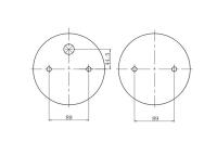 China GUOMAT 3B20F-2P03 Industrial Air Spring With Rubber Bellows Diameter 223mm Natural H.340 MM for sale