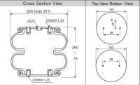 China Contitech FD 200-19 Rubber Double Convoluted Air Spring Air Suspension Bellows for sale