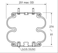 China Firestone Double Convoluted Suspension Air Ride Spring  W01-358-6890/20 for sale