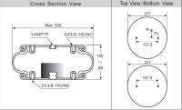 China W01-358-7009 Convoluted Air Spring Air Bellow Suspension 1B12-301 SAF Holland for sale