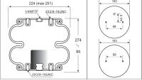 China Double Convoluted Air Spring Bag W01-358-6902 Firestone 2B9-201 Goodyear Replacement for sale