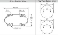 China Phoenix SP1B04 Contitech Truck Air Spring Single Convoluted FS40-6 1/8 M8 for sale