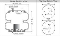 China Convoluted Rubber Air Spring Model  2B 20F-2 For Industrial Equipment for sale