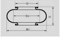 China 90mm Height Single Convoluted Industrial Air Spring Suspension Air Balloons for sale