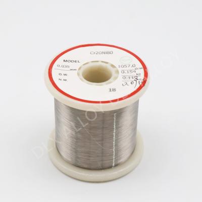 China Cr20Ni35 Nichrome Ribbon Wire - 1100°C Max Temperature, 1.00±0.05 μΩ·m Resistivity for Heating Elements for sale