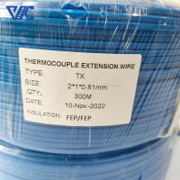 China K/J/E/T/N Type Thermocouple Wire Compensation Cable - PVC/Silicone/FEP Insulation -40°C to 1100°C Temperature Range for sale