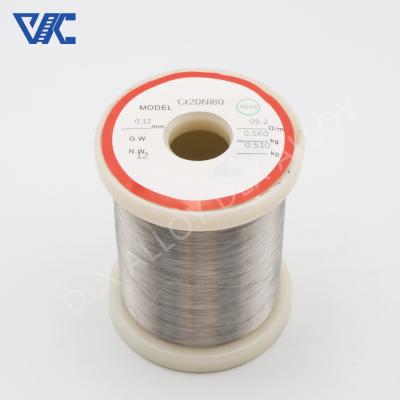 China Ni80 Cr20 Nichrome Resistance Alloy Heating Wire 0.025-8mm for Heater Coils up to 1200°C for sale
