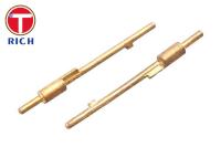 China OEM CNC Brass Parts For Copper Fiber Optic AC / DC Pin Metal Processing for sale