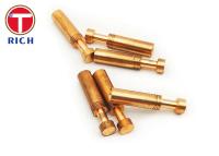 China OEM CNC Brass Parts For Copper Fiber Optic AC / DC Pin Metal Processing for sale