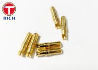 China Barrel Plating Processing CNC Brass Parts Connector Probe Copper Needle Brass Bed Parts for sale
