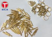 China Barrel Plating Processing CNC Brass Parts Connector Probe Copper Needle Brass Bed Parts for sale
