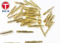 China Barrel Plating Processing CNC Brass Parts Connector Probe Copper Needle Brass Bed Parts for sale