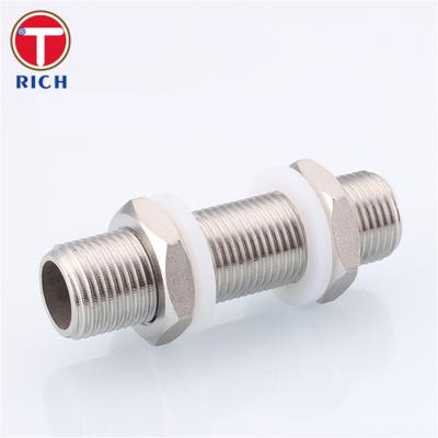 China 304 Stainless Steel Through Outer Wire Hollow Fully Threaded Pipe Through Plate Joint for sale