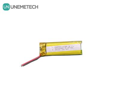 China 3.7V 100mAh 301235 Rechargeable Lithium Polymer Battery for Consumer Electronics for sale