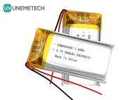 China UNEMETECH 3.7V Li-ion Polymer Battery 500mAh Lithium Polymer Battery 802036 1.85Wh LiPo Battery for sale