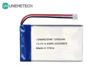 China Rechargeable Lithium Polymer Battery 3.7 V 1200mah 4.44 Wh 823046 Pouch Polymer Battery for sale