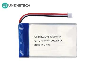 China Rechargeable Lithium Polymer Battery 3.7 V 1200mah 4.44 Wh 823046 Pouch Polymer Battery for sale