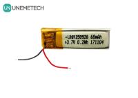 China Over 500 Cycles Life Rechargeable 3.7V 60mAh Lithium ion Polymer 350926 Battery for Earphones for sale