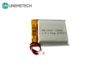 China UNEMETECH 3.7V 1100mAh Lithium Polymer Battery / Long Cycle Life Rechargeable Lipo Battery 103035 for sale