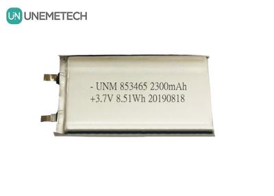 China 3.7V 2300mah Single Cell Lithium Polymer Battery Pack 853465 with IEC62133 for Medical Equipments for sale